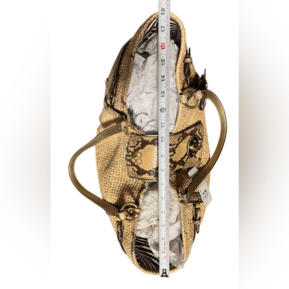Coach | Bags | Coach Python Straw Natural Large Tote | Poshmark